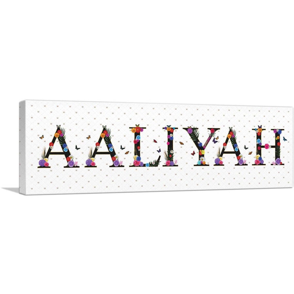 ARTCANVAS Aaliyah Girls Name Room Decor Canvas Art Print | Etsy