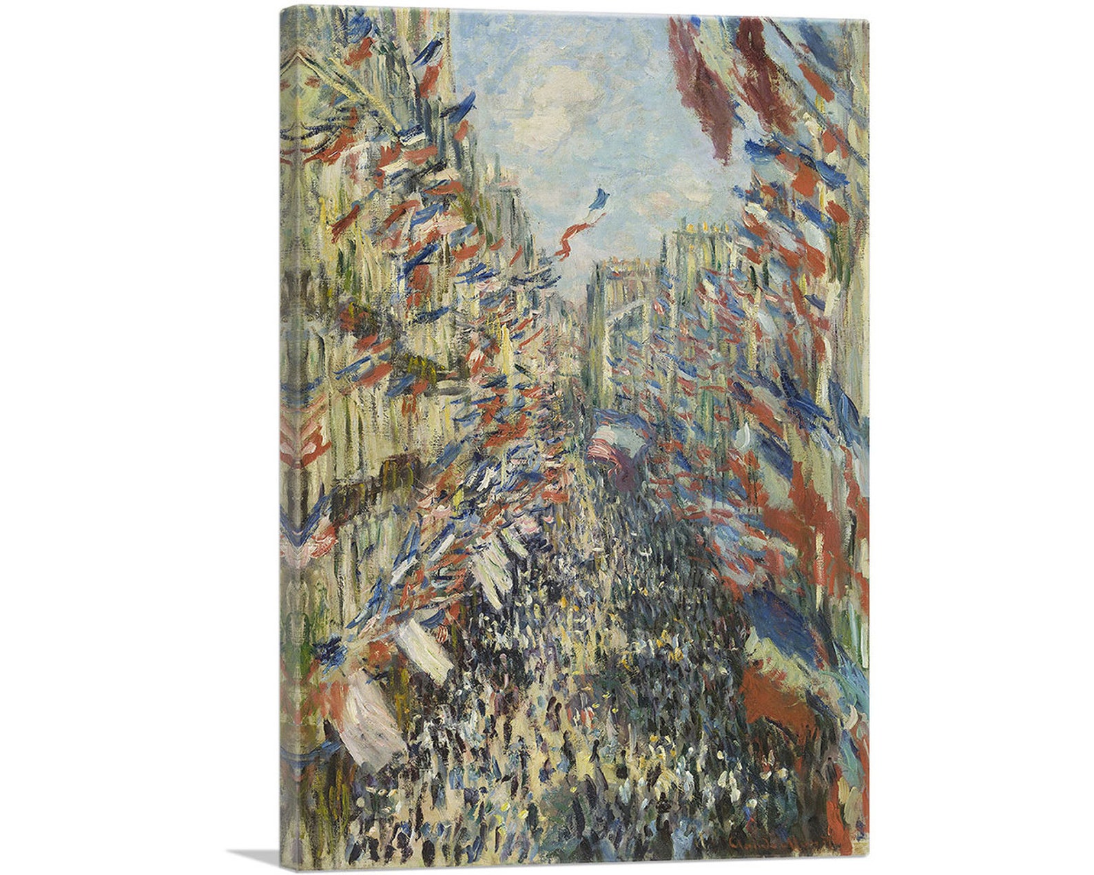 ARTCANVAS the Rue Montorgueil in Paris by Claude Monet Canvas Art Print ...