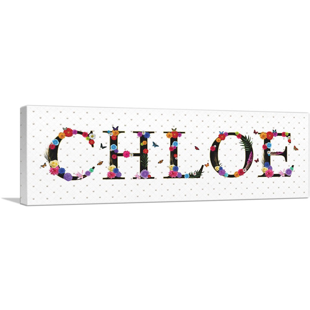 ARTCANVAS Chloe Girls Name Room Decor Canvas Art Print | Etsy