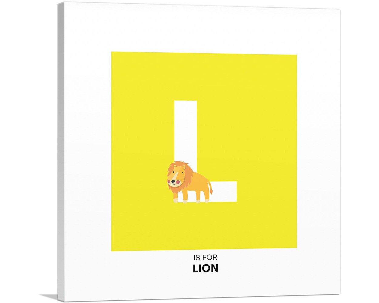 ARTCANVAS Kids Animal Alphabet Letter L Canvas Art Print | Etsy