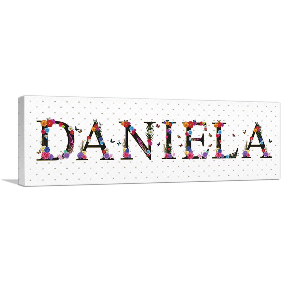 ARTCANVAS Daniela Girls Name Room Decor Canvas Art Print - Etsy