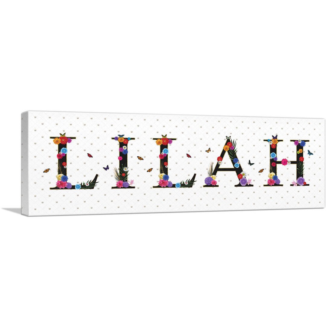 ARTCANVAS Lilah Girls Name Room Decor Canvas Art Print - Etsy