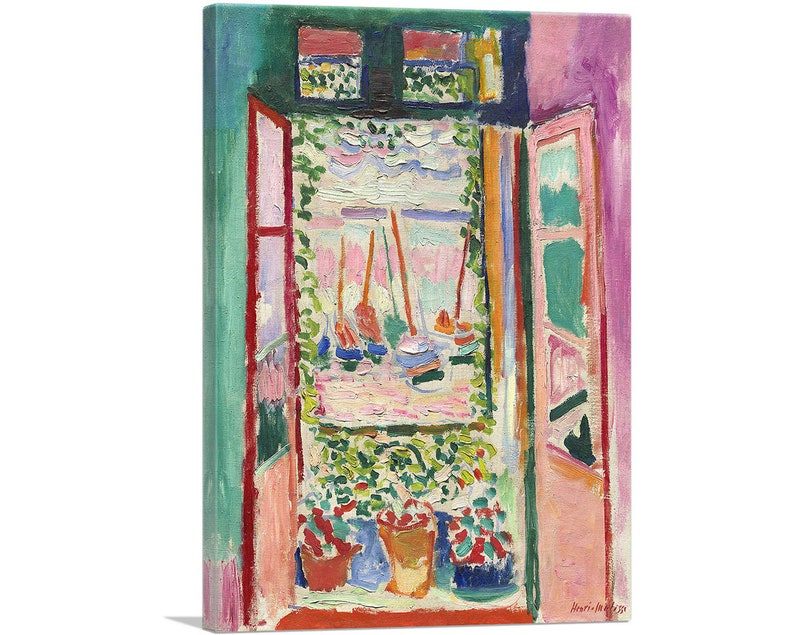 ARTCANVAS Open Window - Collioure 1905 by Henri Matisse Canvas Art ...