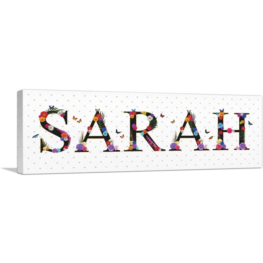 ARTCANVAS Sarah Girls Name Room Decor Canvas Art Print - Etsy