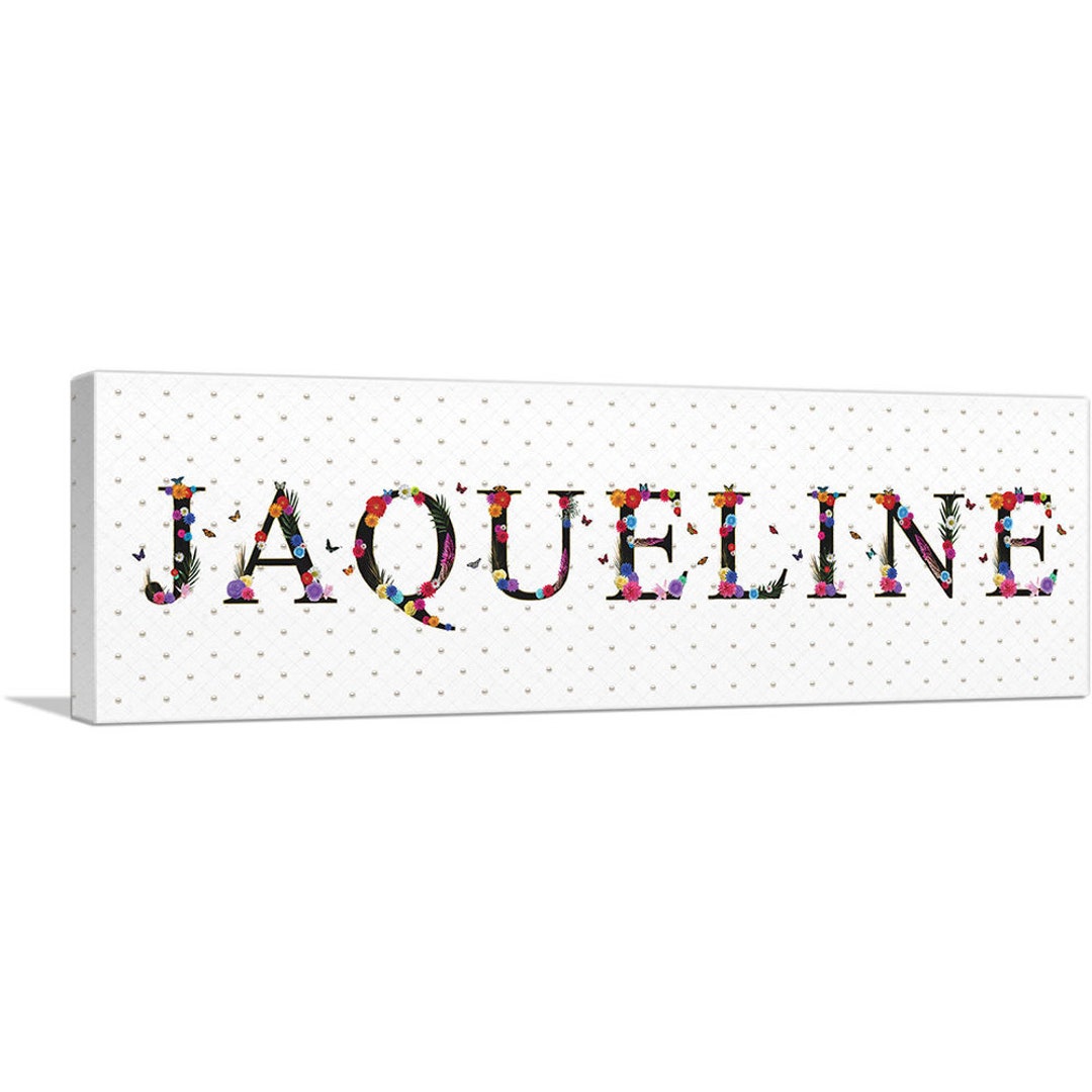 ARTCANVAS Jaqueline Girls Name Room Decor Canvas Art Print - Etsy