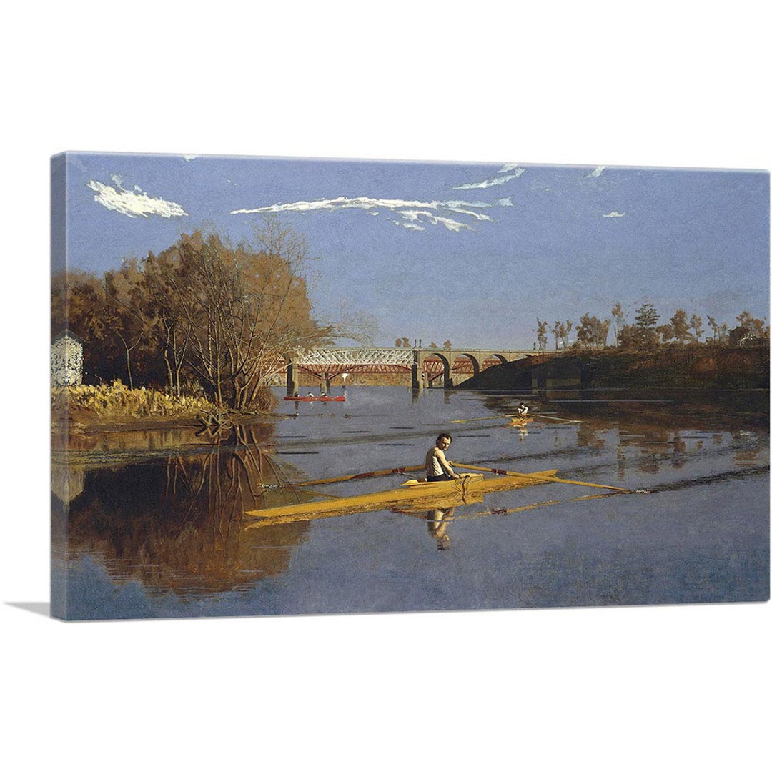 ARTCANVAS Max Schmitt in a Single Scull Canvas Art Print by Thomas ...