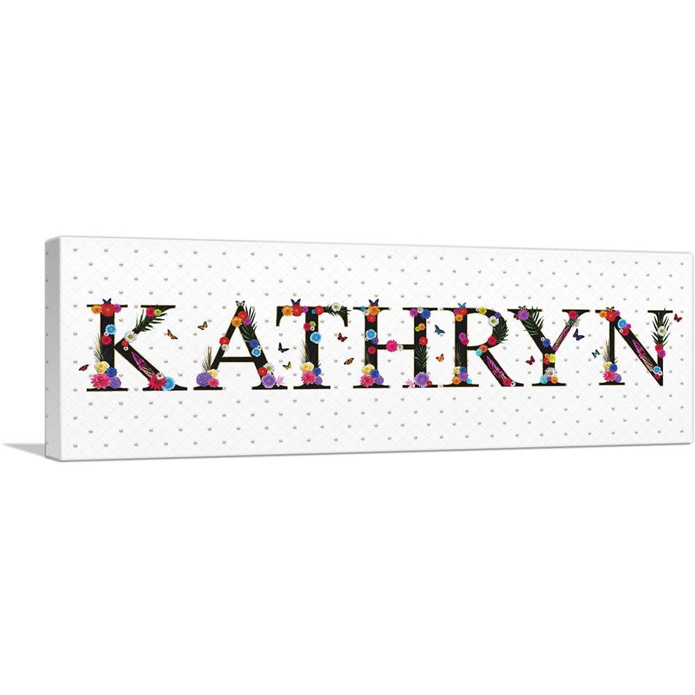 ARTCANVAS Kathryn Girls Name Room Decor Canvas Art Print - Etsy