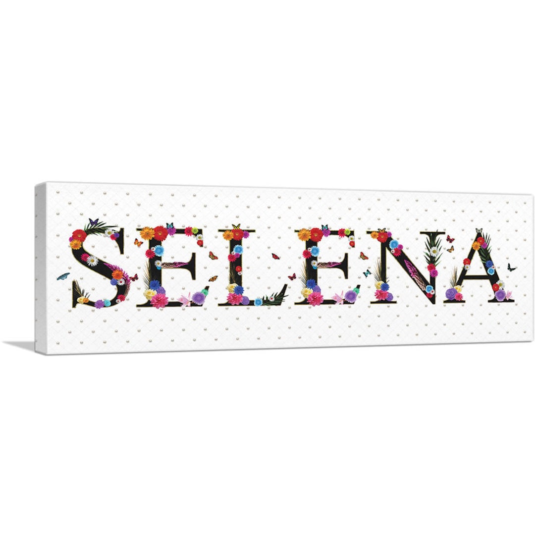 ARTCANVAS Selena Girls Name Room Decor Canvas Art Print - Etsy