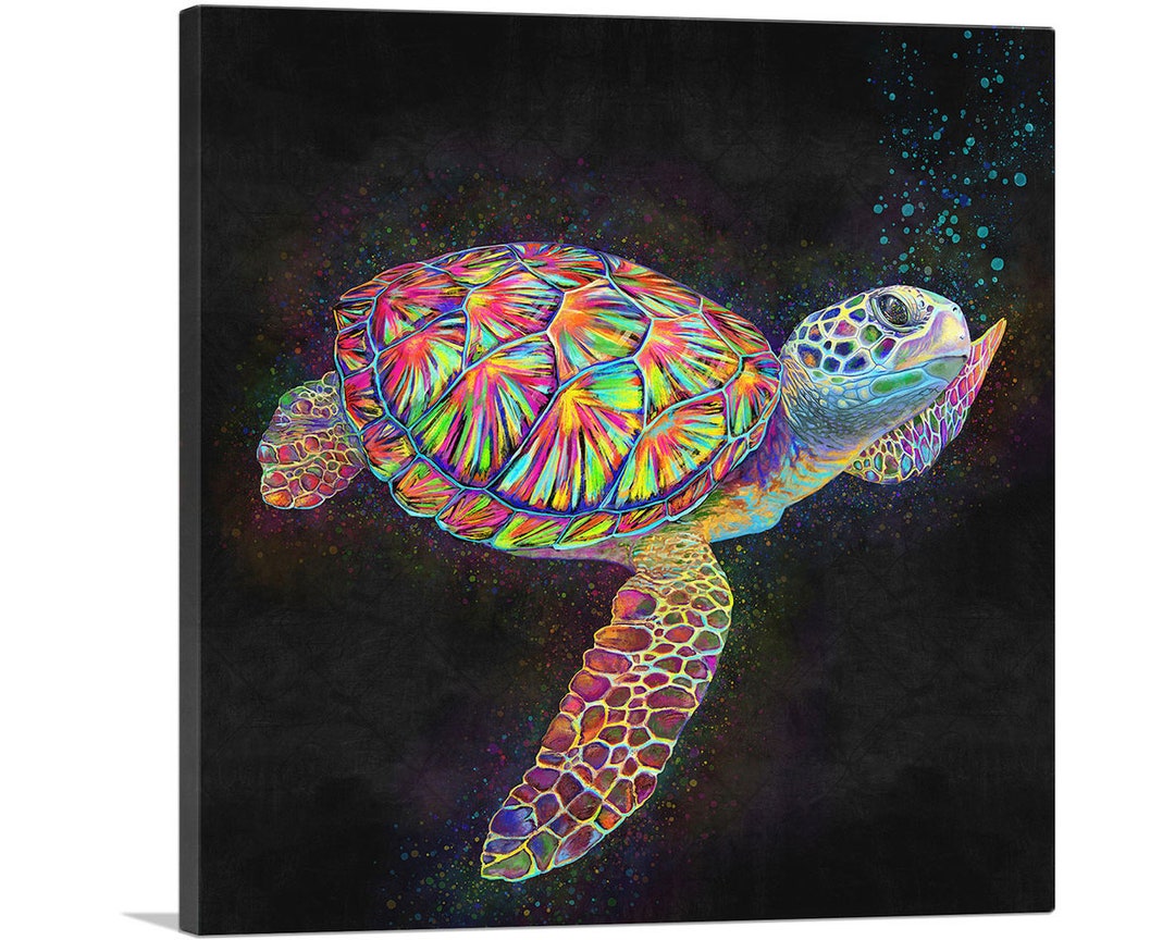 ARTCANVAS Sea Turtle Reptile Canvas Art Print - Etsy