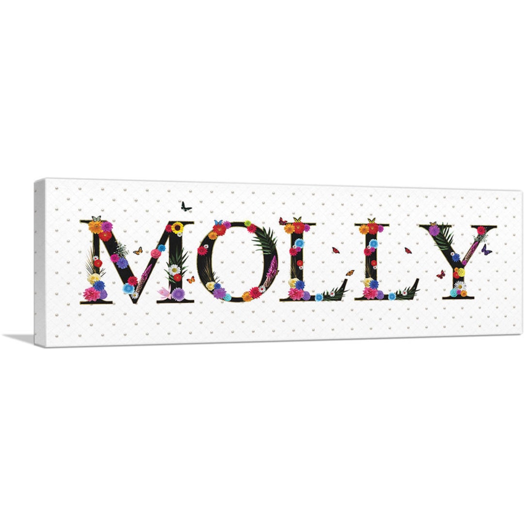 ARTCANVAS Molly Girls Name Room Decor Canvas Art Print - Etsy