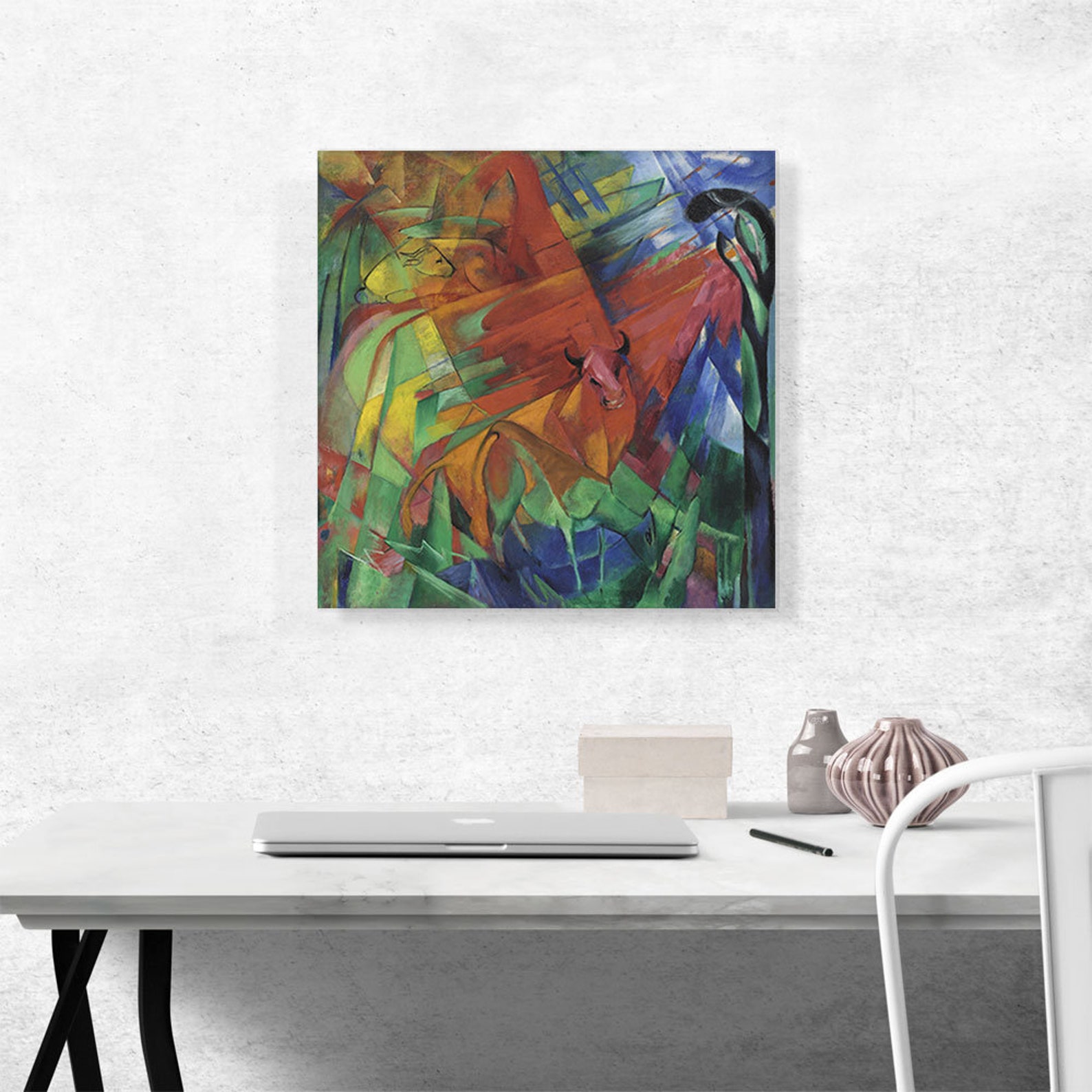 ARTCANVAS Animals in Landscape by Franz Marc Canvas Art Print - Etsy