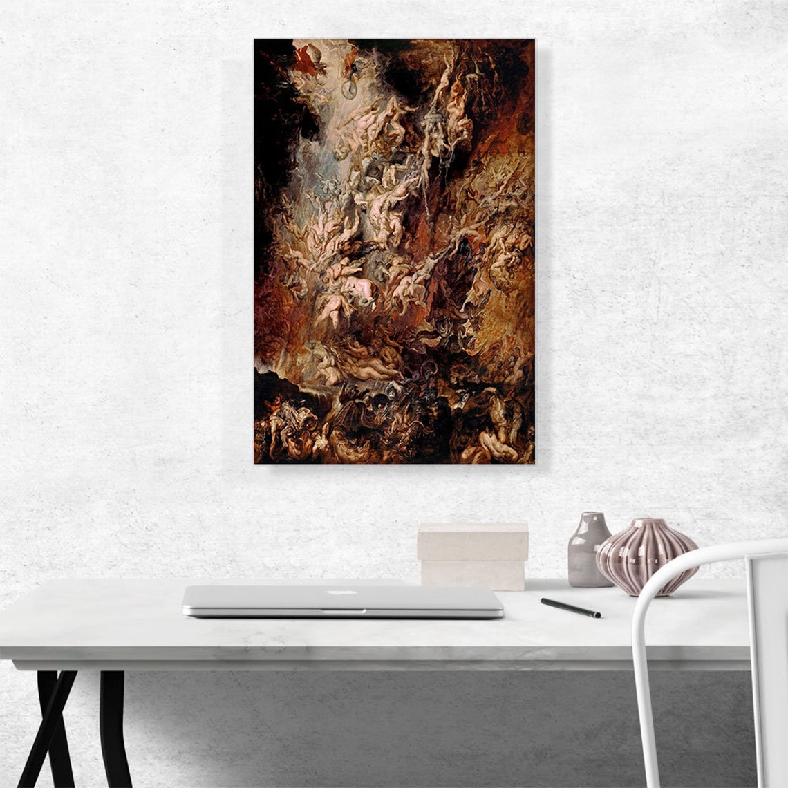 ARTCANVAS War in Heaven Fall of the Damned by Peter Paul - Etsy