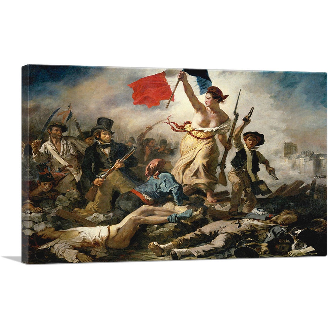 ARTCANVAS Liberty Leading the People by Eugene Delacroix Canvas Art ...