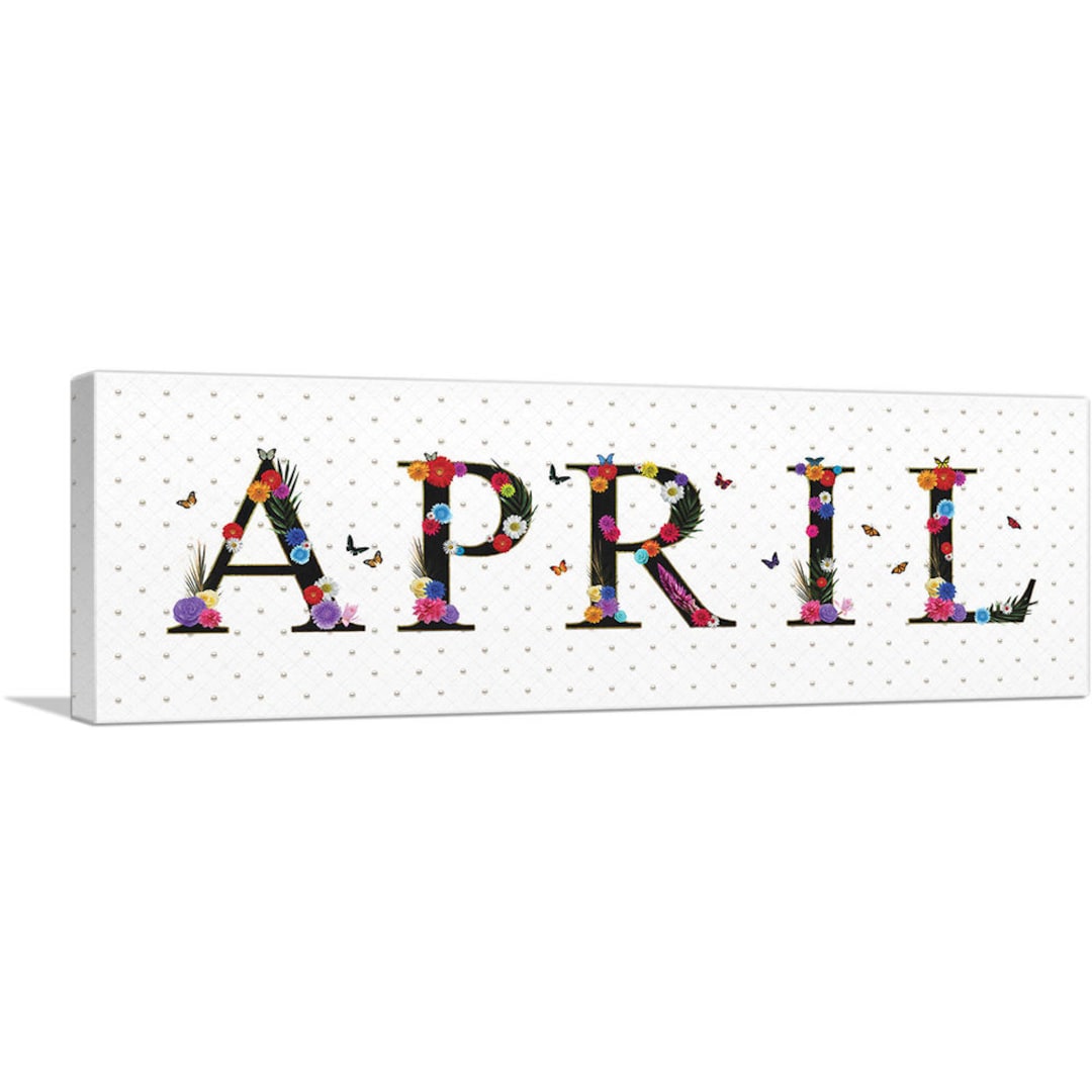 ARTCANVAS April Girls Name Room Decor Canvas Art Print - Etsy