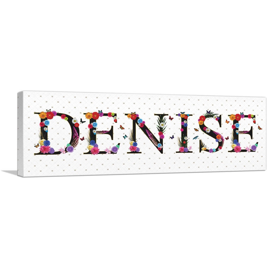 ARTCANVAS Denise Girls Name Room Decor Canvas Art Print - Etsy