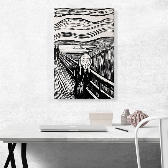 Edvard Munch The Scream Black And White The Scream Black And White By