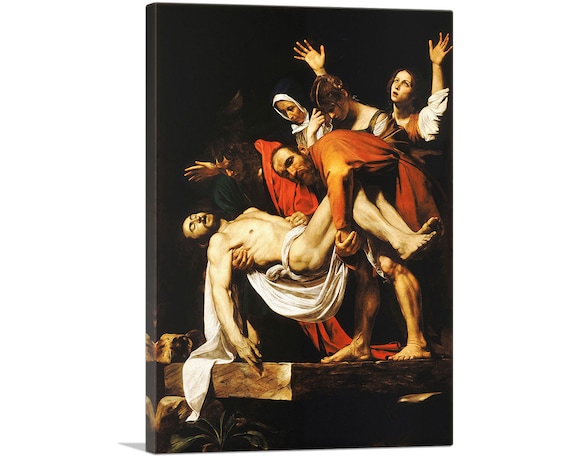 ARTCANVAS Entombment of Christ 1603 by Caravaggio Canvas Art | Etsy