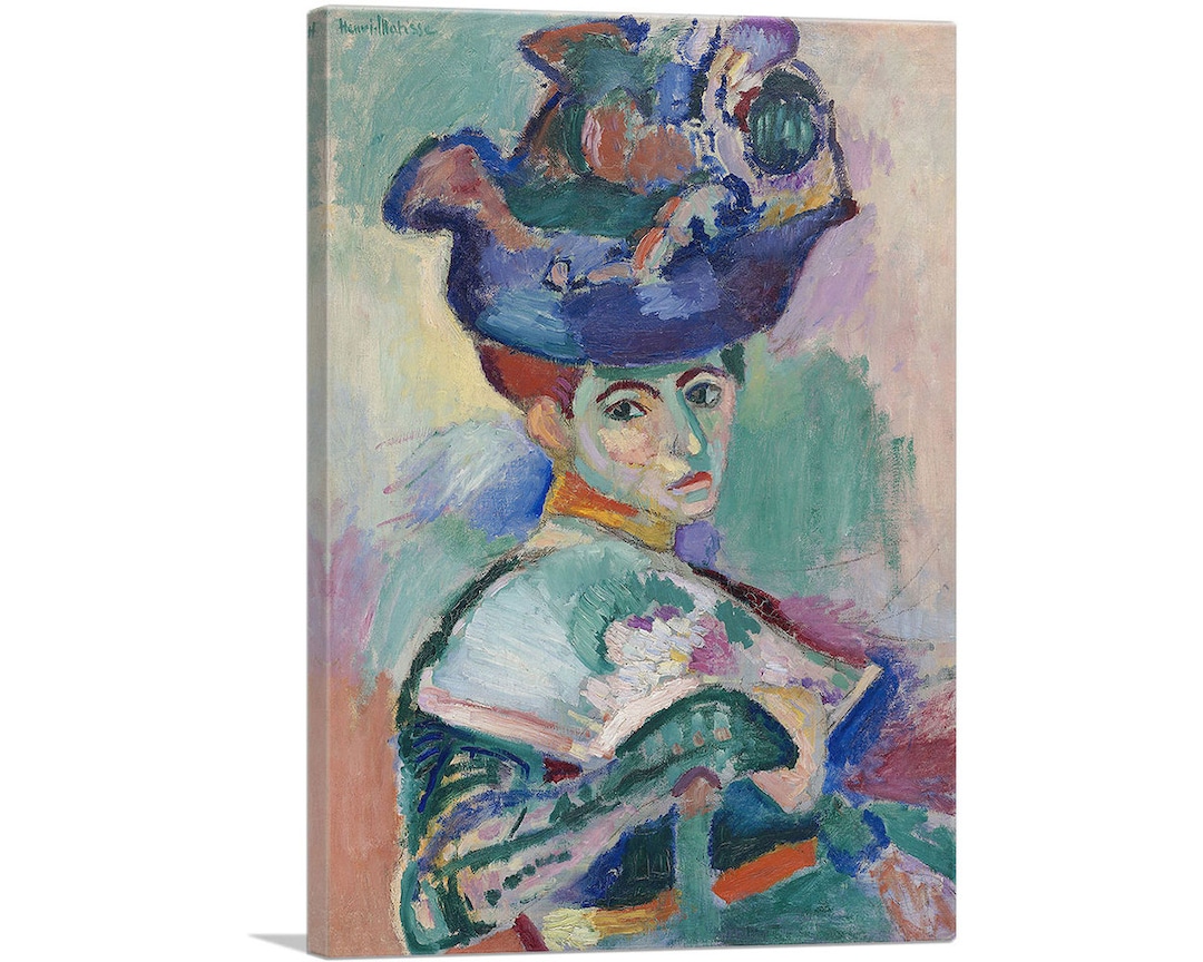 ARTCANVAS Woman With a Hat 1905 Canvas Art Print by Henri Matisse - Etsy