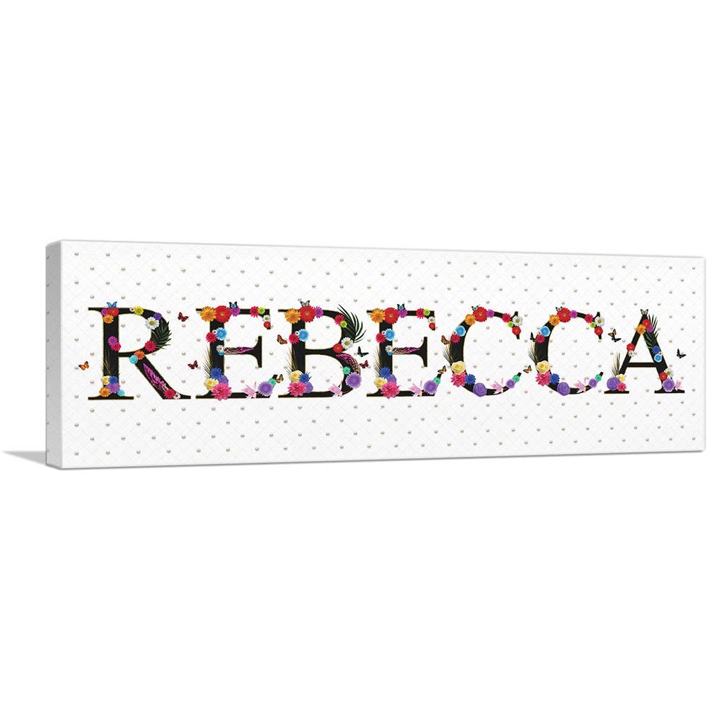ARTCANVAS Rebecca Girls Name Room Decor Canvas Art Print | Etsy