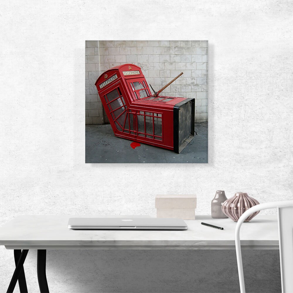 ARTCANVAS London Phone Booth by Banksy Canvas Art Print | Etsy