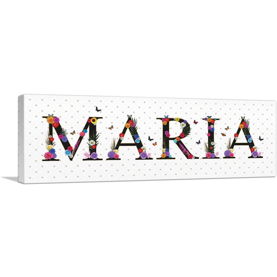 ARTCANVAS Maria Girls Name Room Decor Canvas Art Print - Etsy