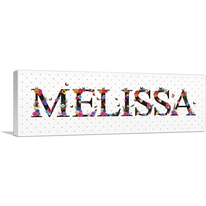 ARTCANVAS Melissa Girls Name Room Decor Canvas Art Print | Etsy