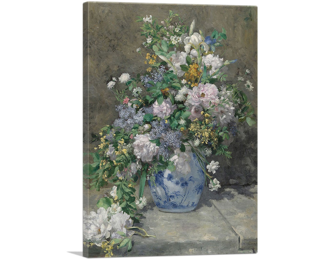 ARTCANVAS Spring Bouquet 1886 by Pierre-auguste Renoir Canvas Art Print ...