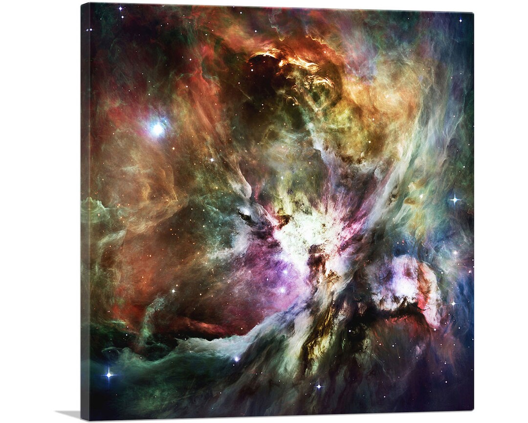 ARTCANVAS Colorful Orion Nebula Hubble Telescope NASA Photograph Canvas ...