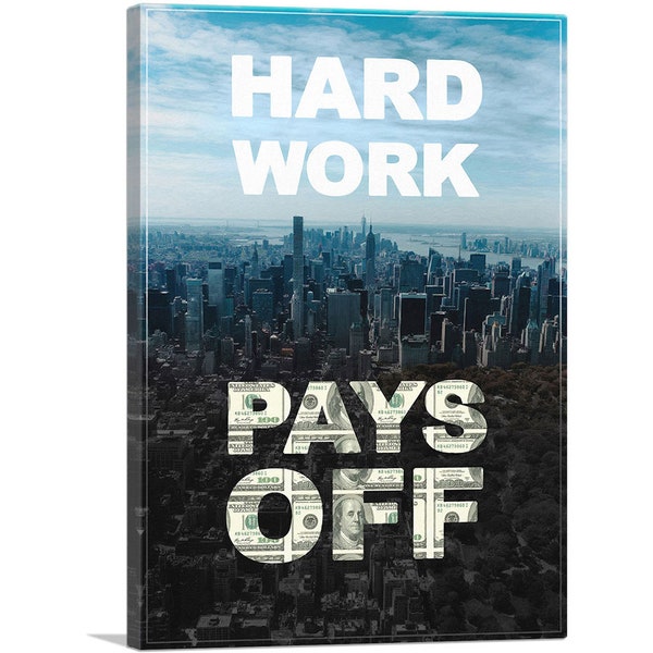 Hard Work Pays off Poster - Etsy