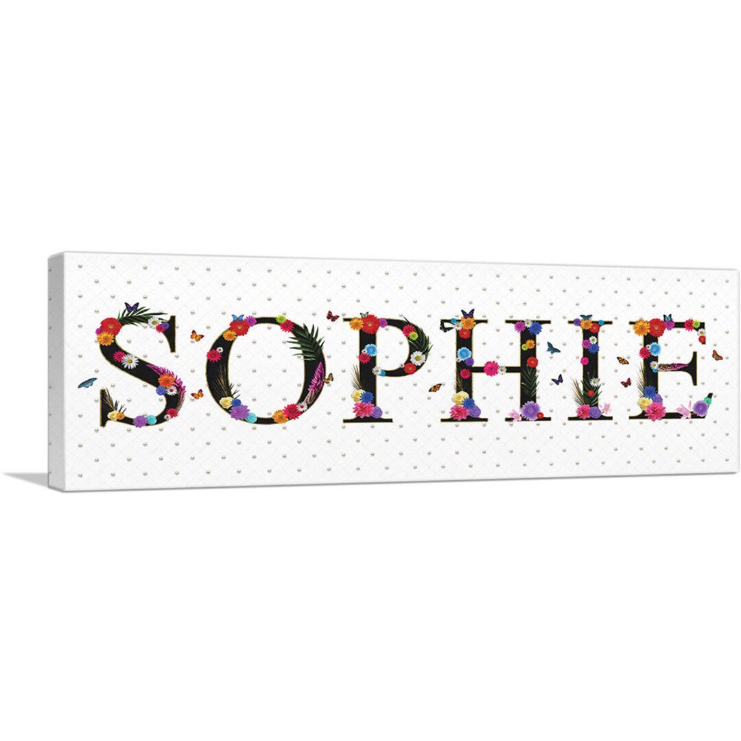 ARTCANVAS Sophie Girls Name Room Decor Canvas Art Print - Etsy