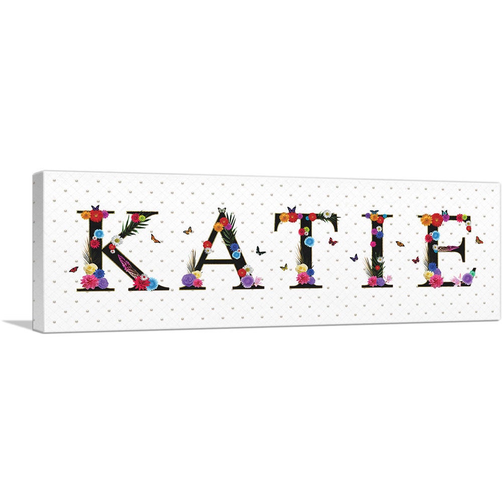 ARTCANVAS Katie Girls Name Room Decor Canvas Art Print - Etsy