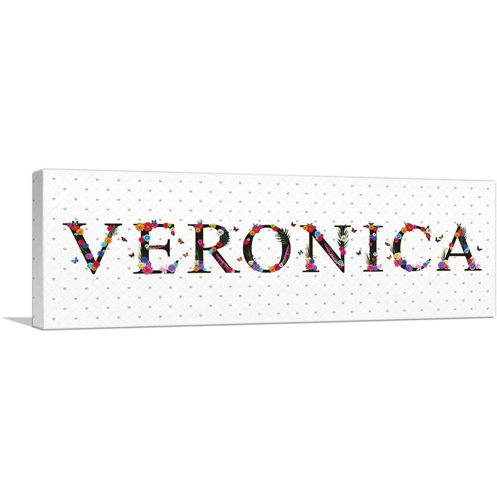 ARTCANVAS Veronica Girls Name Room Decor Canvas Art Print | Etsy