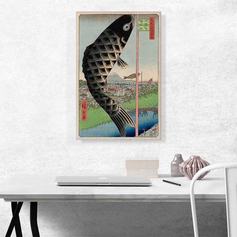 ARTCANVAS Suido Bridge and Surugadai by Utagawa Hiroshige - Etsy