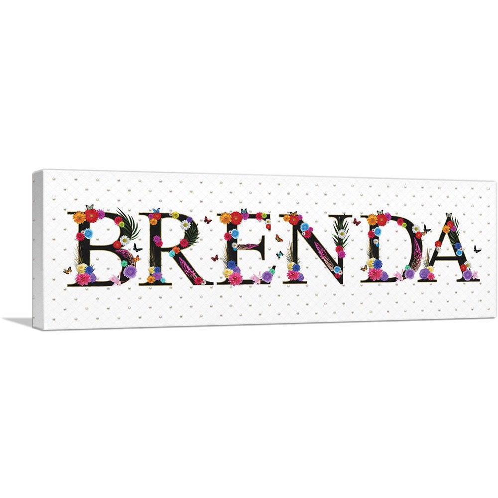 ARTCANVAS Brenda Girls Name Room Decor Canvas Art Print | Etsy