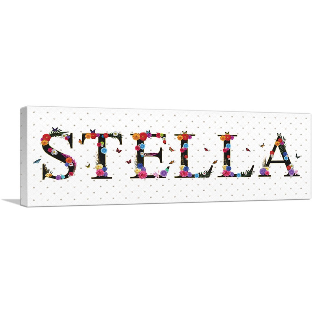 ARTCANVAS Stella Girls Name Room Decor Canvas Art Print - Etsy