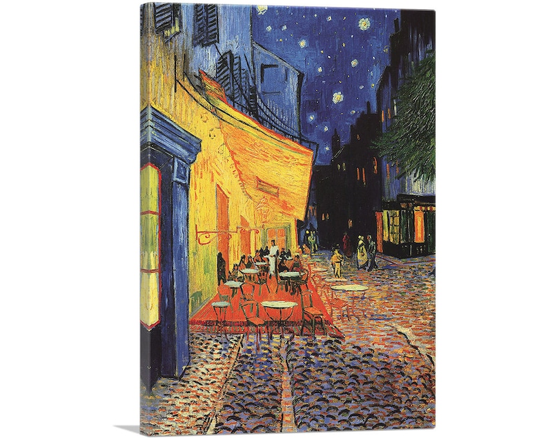 ARTCANVAS Cafe Terrace at Night 1888 by Vincent Van Gogh - Etsy