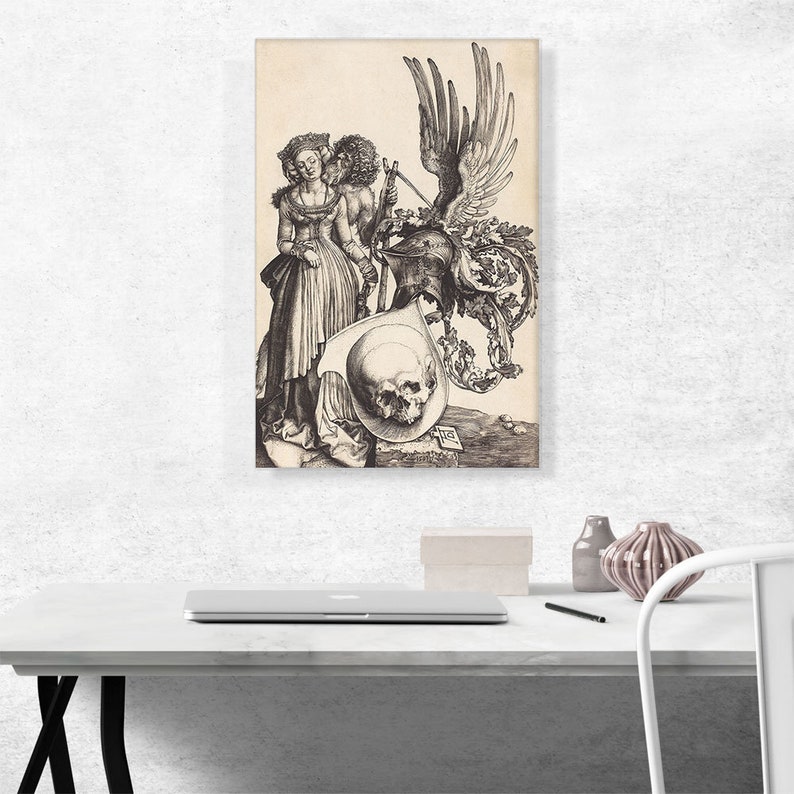 ARTCANVAS Coat of Arms With Skull 1503 by Albrecht Durer - Etsy