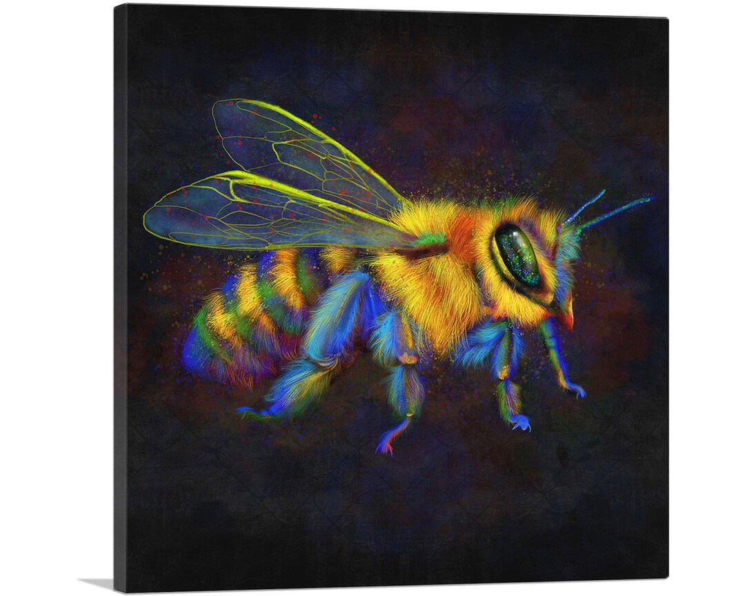 ARTCANVAS Honey Bumble Bee Insect Canvas Art Print - Etsy