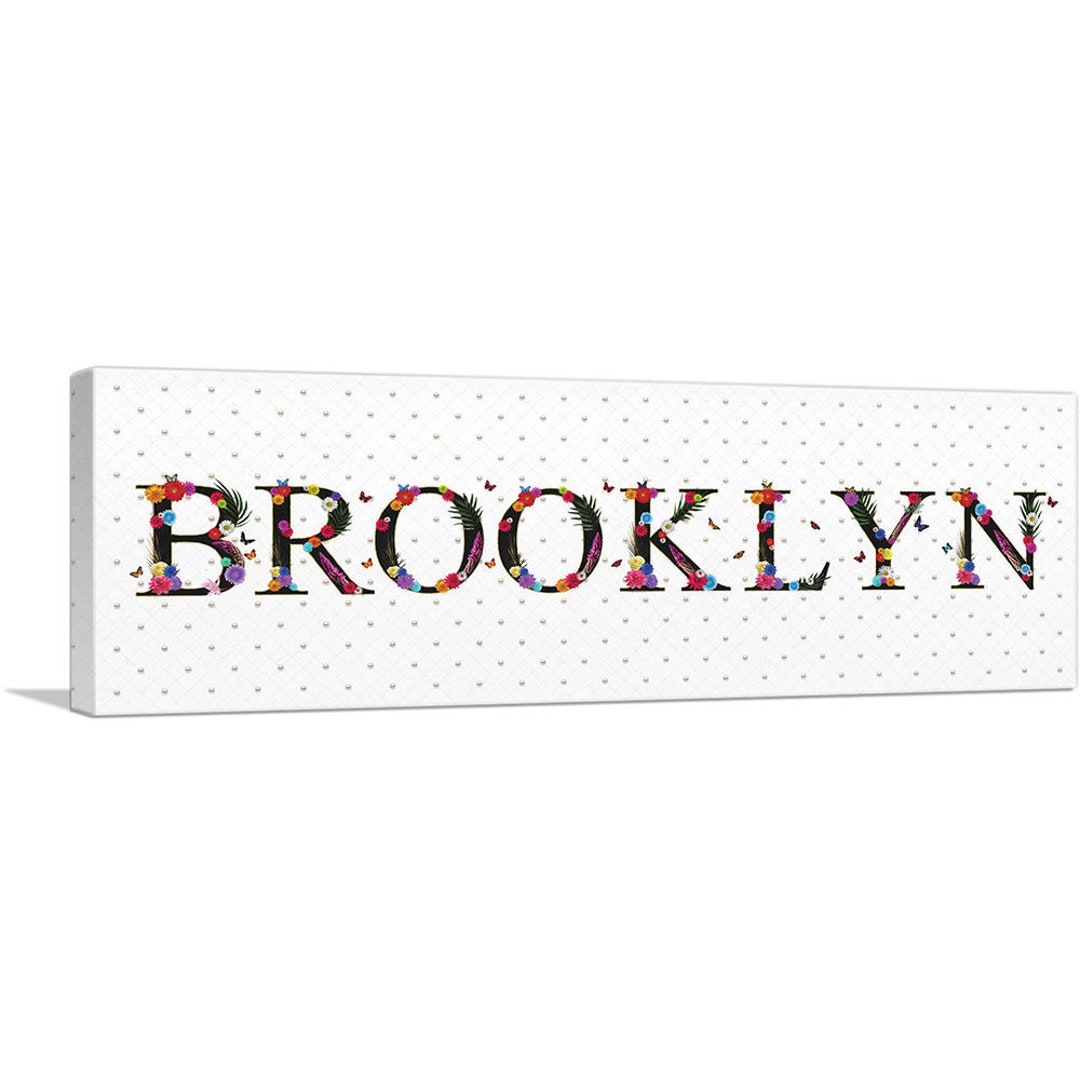 ARTCANVAS Brooklyn Girls Name Room Decor Canvas Art Print - Etsy