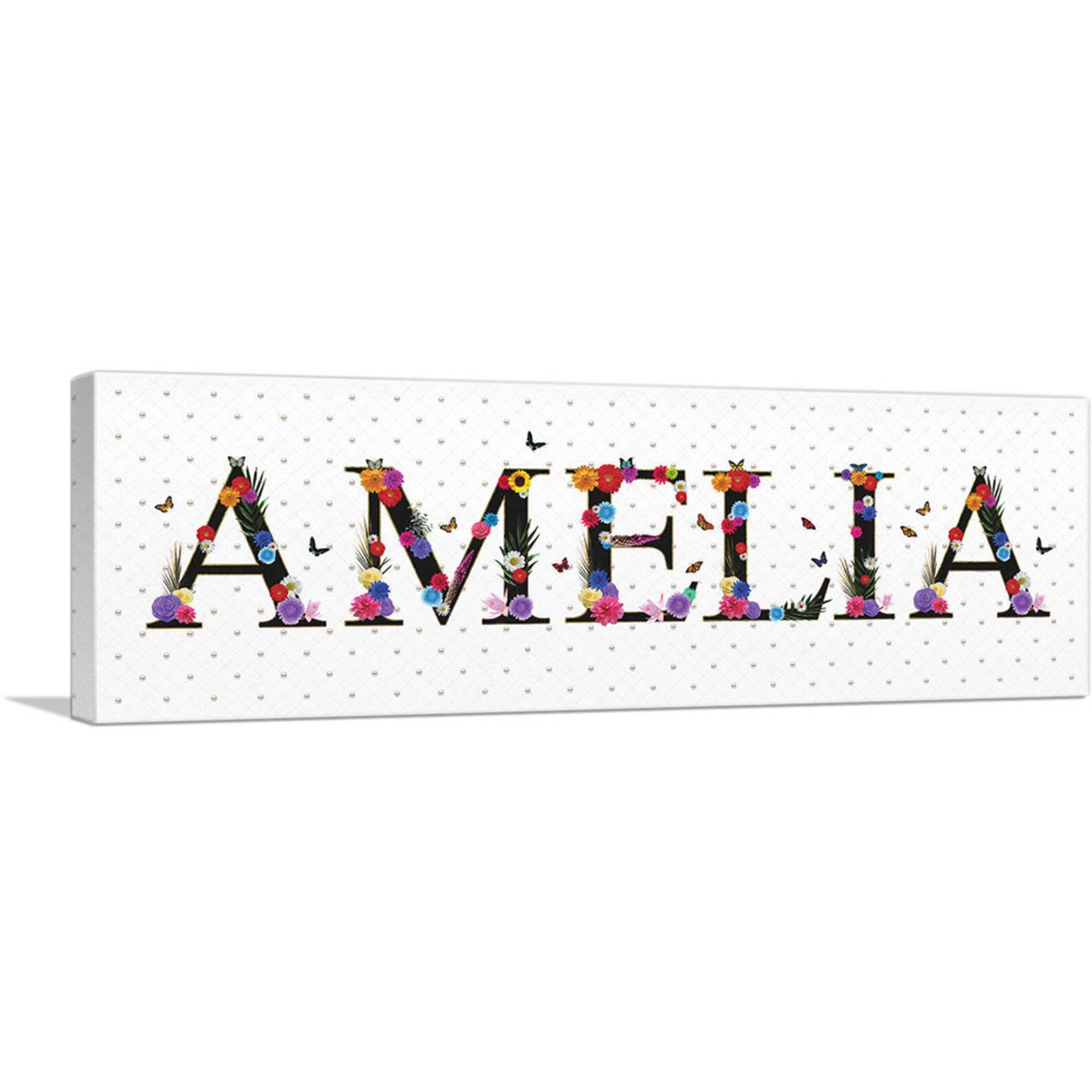 ARTCANVAS Amelia Girls Name Room Decor Canvas Art Print - Etsy