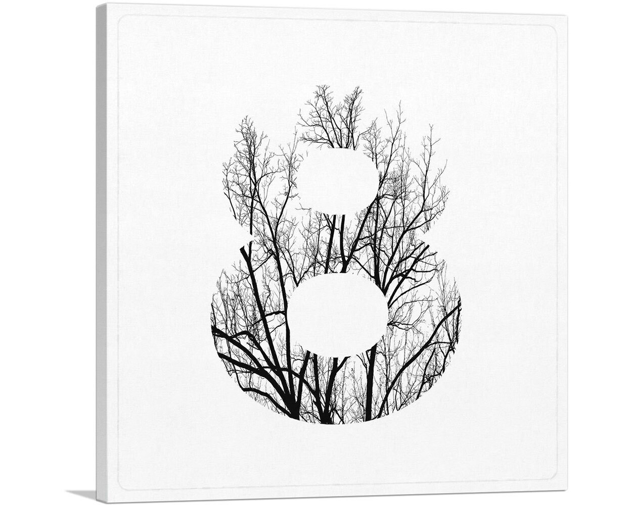ARTCANVAS Tree Branches Alphabet Number 8 Eight Numeral Canvas | Etsy