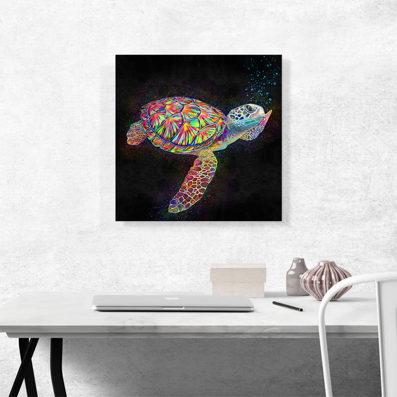 ARTCANVAS Sea Turtle Reptile Canvas Art Print - Etsy