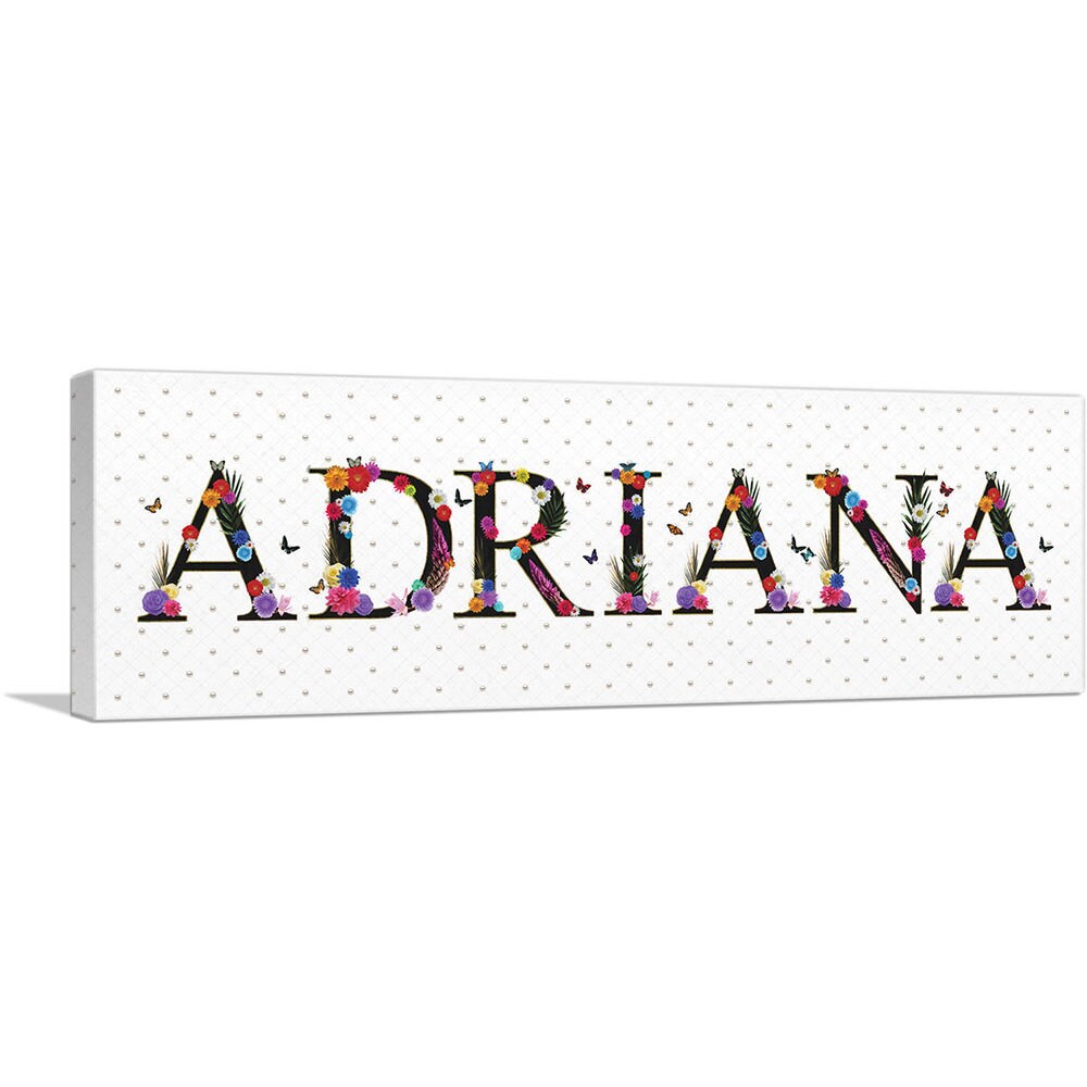 ARTCANVAS Adriana Girls Name Room Decor Canvas Art Print | Etsy