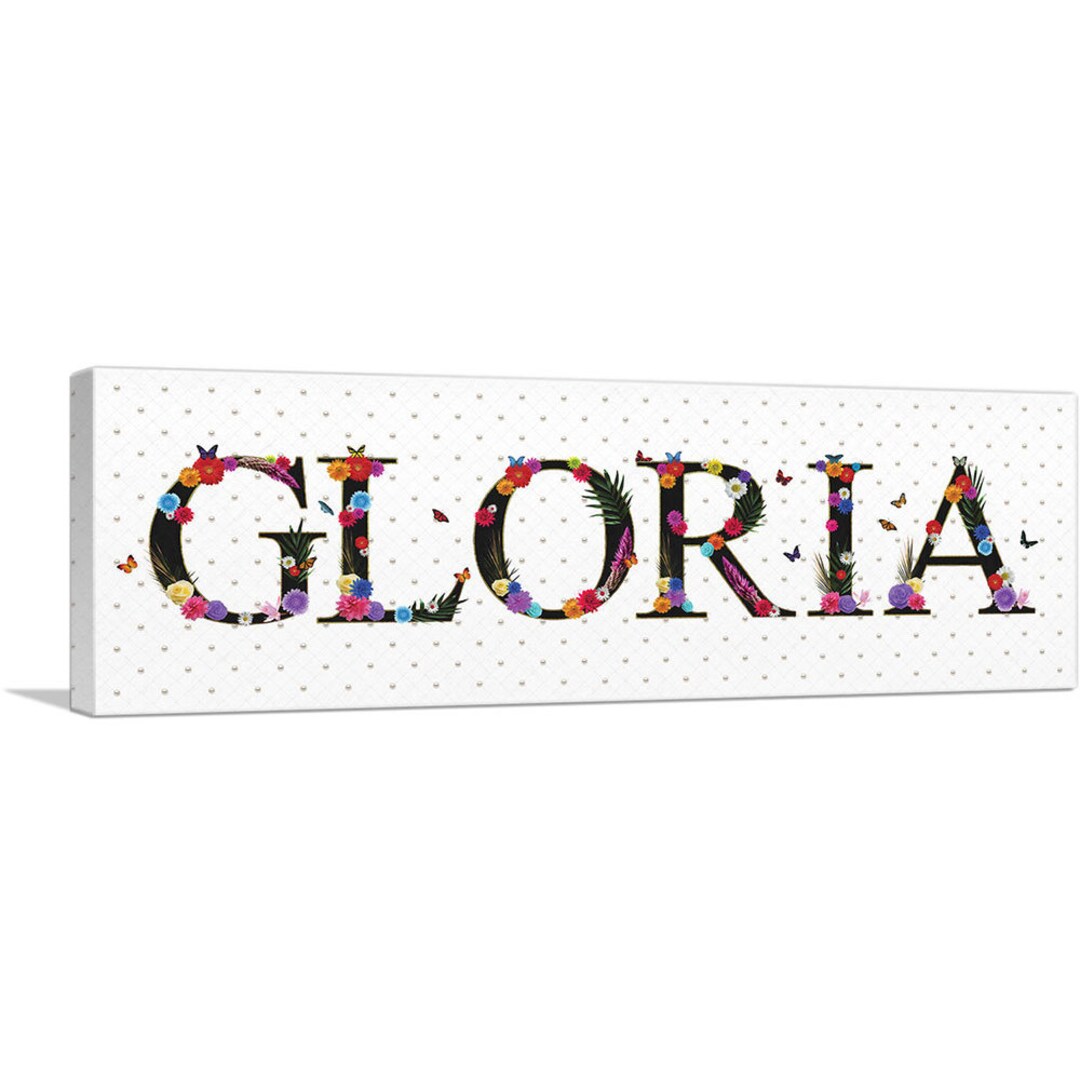 ARTCANVAS Gloria Girls Name Room Decor Canvas Art Print - Etsy