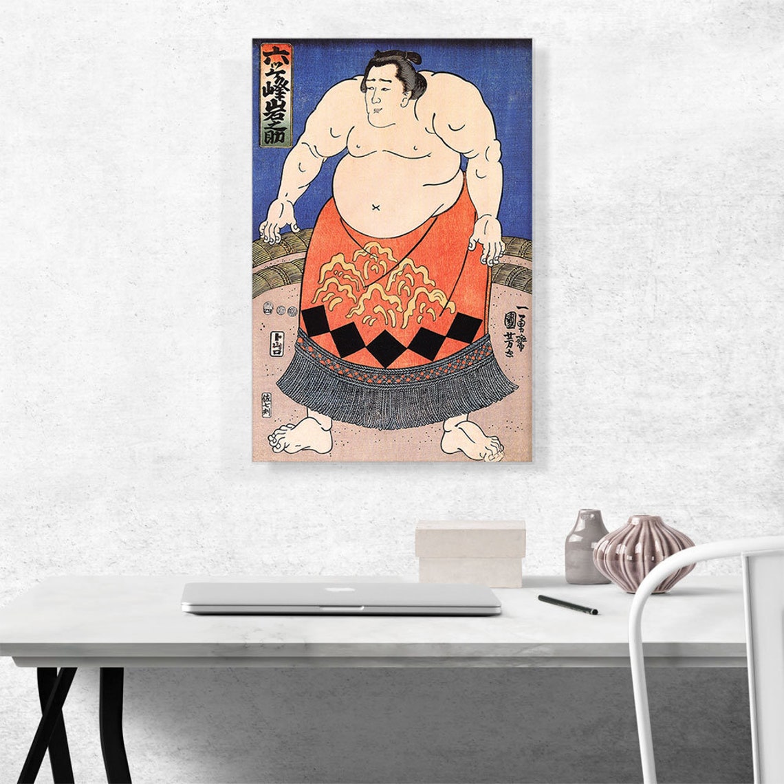 ARTCANVAS the Sumo Wrestler by Utagawa Kuniyoshi Canvas Art - Etsy