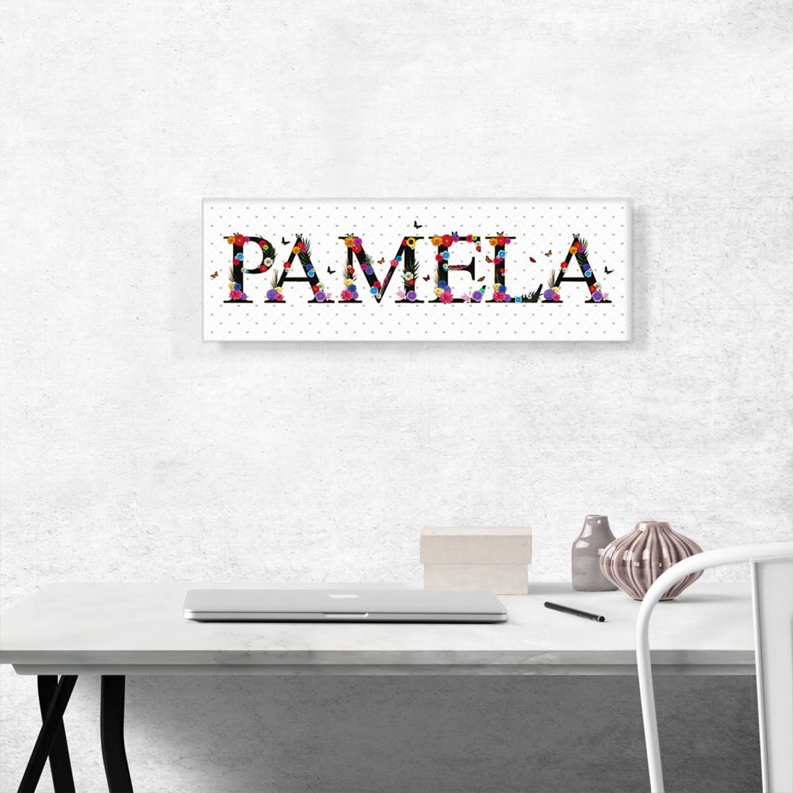 ARTCANVAS Pamela Girls Name Room Decor Canvas Art Print - Etsy
