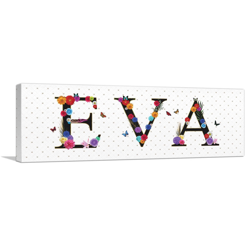 ARTCANVAS Eva Girls Name Room Decor Canvas Art Print | Etsy