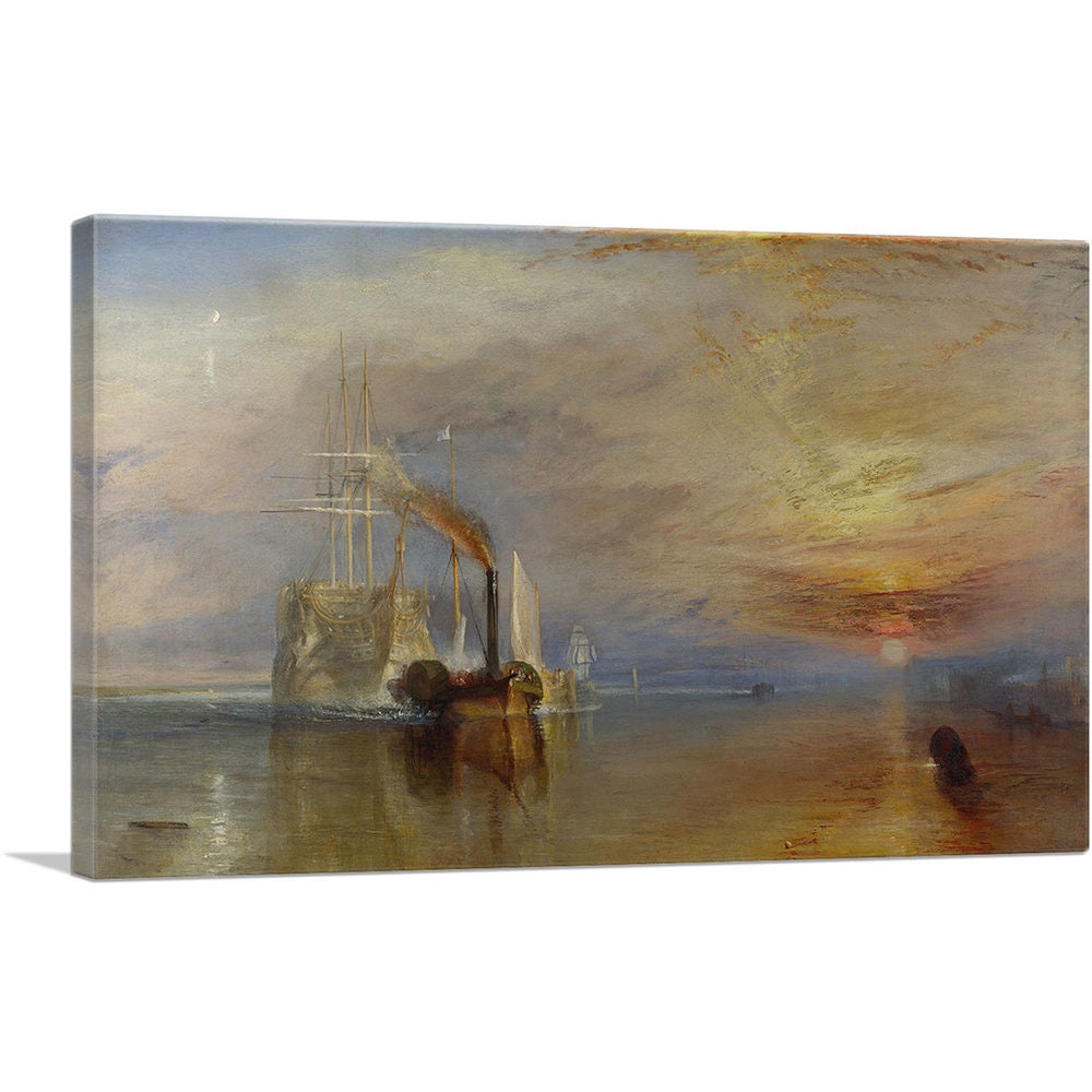 ARTCANVAS The Fighting Temeraire 1839 by J. M. W. Turner | Etsy