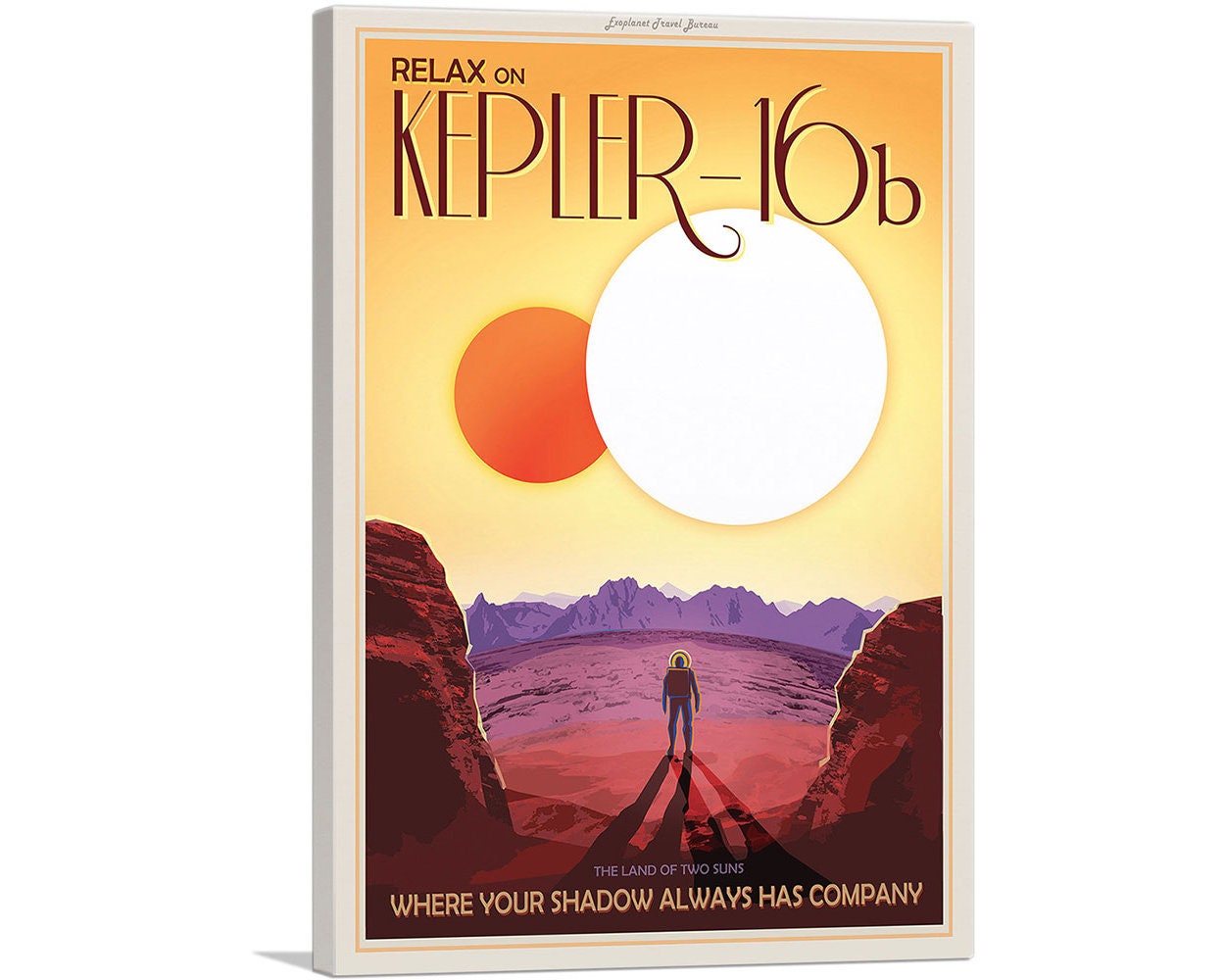 ARTCANVAS Kepler16B Double Star Orbiter Land Of Two Suns Nasa | Etsy