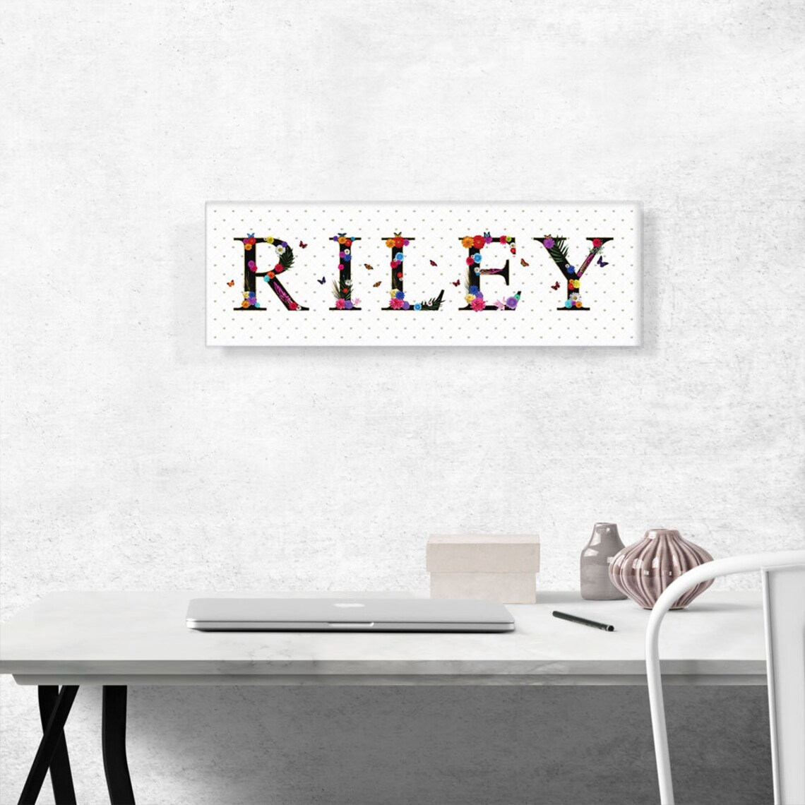 ARTCANVAS Riley Girls Name Room Decor Canvas Art Print - Etsy
